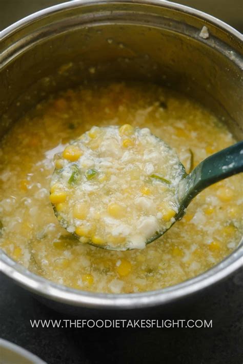 Chinese Corn Soup Vegan The Foodie Takes Flight