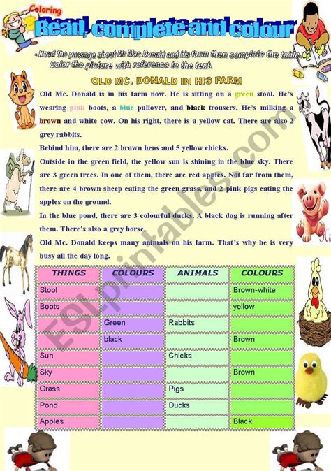 Describing Animals Esl Worksheet By Maram11