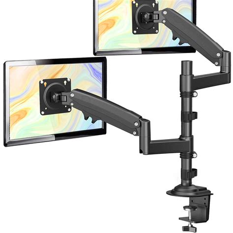 Vivo Full Motion Dual Monitor Desk Mount Vesa Stand With