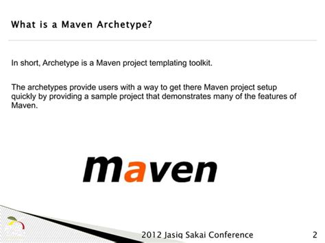 Sakai Spring Maven Archetype Ppt