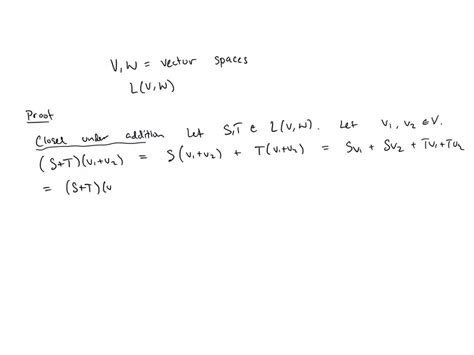 Solved Let V And W Be Vector Spaces And Let Lv W Denote The Set Of