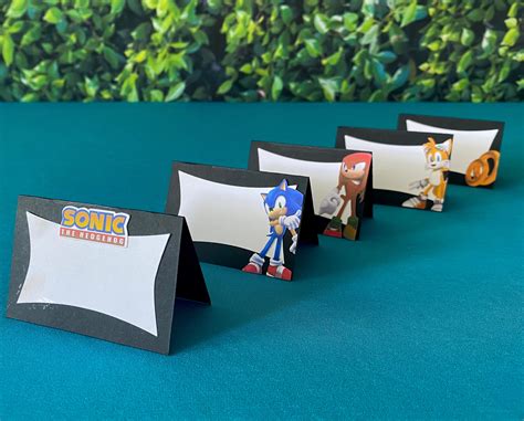 Sonic The Hedgehog Food Labels Sonic Place Cards Sonic Tent Etsy