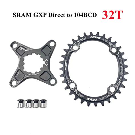 Deckas Bike Chainring Gxp Direct To 104bcd 32t 34t Vicedeal