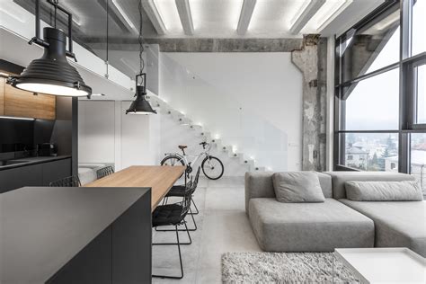 Gallery Of Minimalistic Industrial Loft Idwhite 17