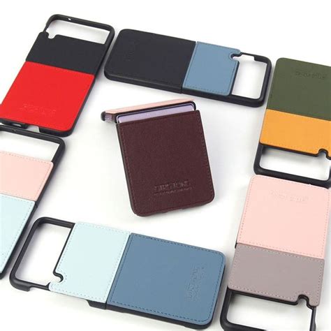 갤럭시z플립4 비스포크 투톤 칼라 하드 가죽 케이스 홈플러스 택배배송