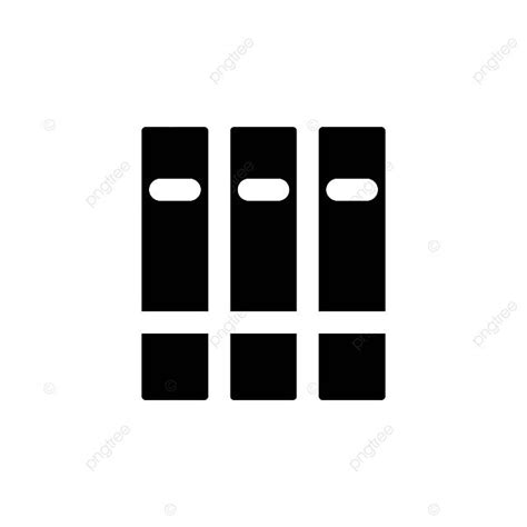 Organize Bookshelf Black Glyph Ui Icon Read Symbol Organized Vector