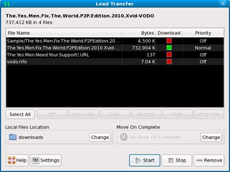 Pre Download Transfer Configuration Tixati