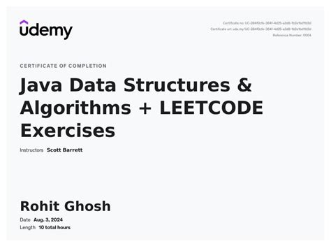 rohit ghosh on linkedin java datastructures udemy