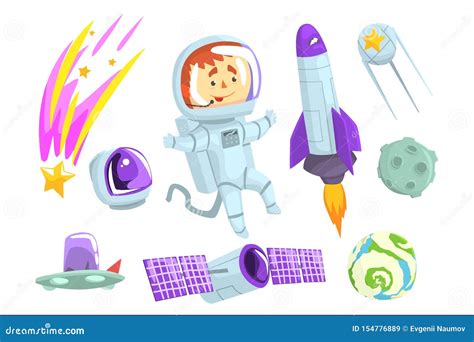 Astronautas En El Espacio Sistema Para El Dise O De La Etiqueta