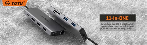 Usb C Hub Type C Hub Totu 11 In 1 Adapter With Ethernet 4k Usb C To