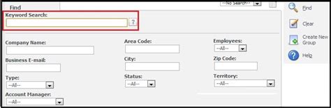 Enable Keyword Search On Sage Crm Find Screen Sage Crm Tips Tricks