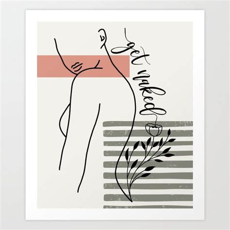 Get Naked Floral Woman Body Line Art Naked Woman Sketch Printable