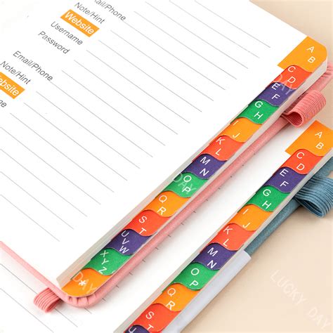 Password Book With Letter Labels Password Manager Notebook Memo Notepad Internet Password Log