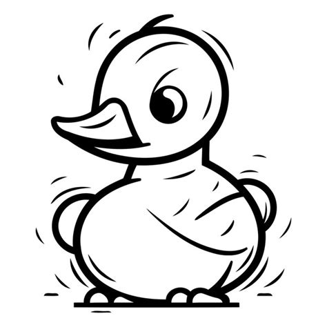 Premium Vector Cute Cartoon Duck Vector Illustration Isolated On A