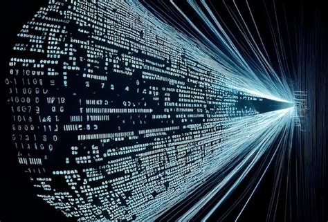 Internet G E Grandes Dados Bin Rios Voando Conectando Ilustra O De Neg Cios Feita Ia