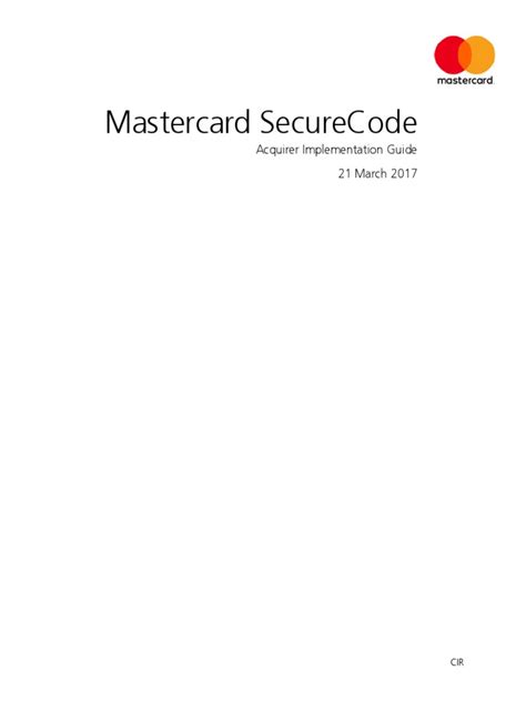 Mastercard Securecode Acquirer Implementation Guide 21 March 2017 Pdf Emv Computer Security Mastercard Securecode Acquirer Implementation Guide 21 March 2017 Pdf Emv Computer Security