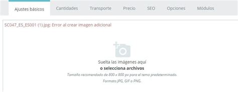 Error Al Cargar Foto Error Al Crear Imagen Adicional Discusión General Prestashop Forums
