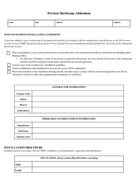 Fillable Online Impervious Coverage Calculation Fax Email Print Pdffiller