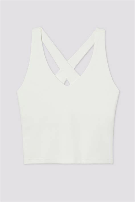 Ivory Zoe Superstretch Tank — Girlfriend Collective Sport Bra Top