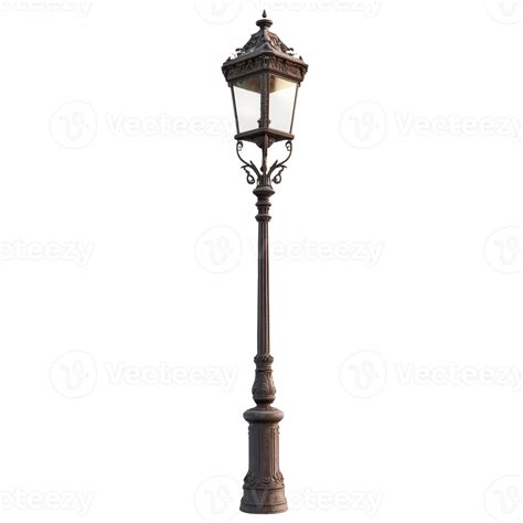 Ornate Antique Street Lamp Post Design 55389909 Png