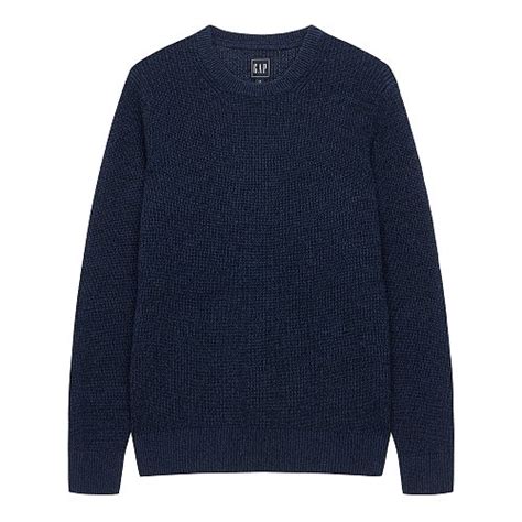 Gap Adults갭 ★갭 남성 20년 Holiday★ 솔리드 립 조직 크루넥 니트 Sivillage 에스아이빌리지
