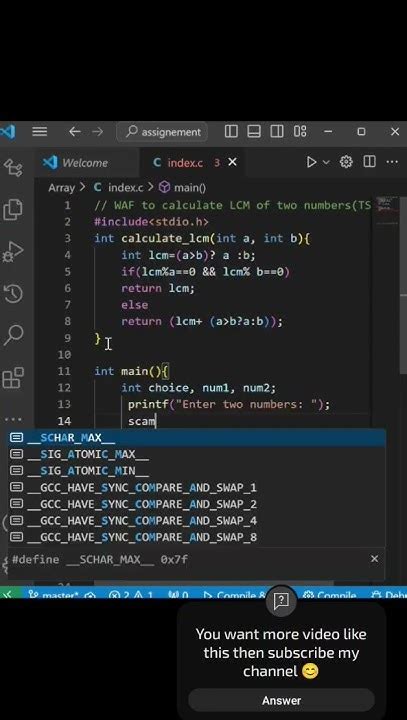 C Programming Finding Lcm Of Two Numbers Daily Coding Music Coders Programming Youtube