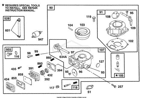 Briggs And Stratton Parts Diagram For Carburetor Assembly