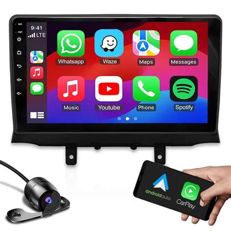 Kit Multimidia Android 9 Polegada Gps Carplay Moldura Câmera