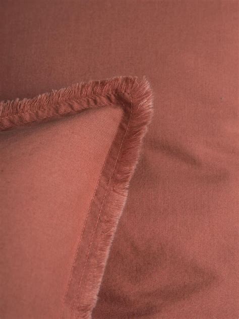 Parure De Lit Unie En Coton Coton Lav Rouge Brique Kiabi