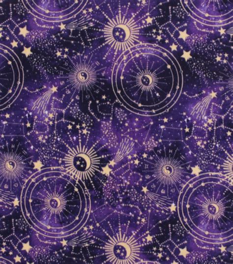 Anti Pill Plush Fleece Fabric Celestial Zodiac Joann