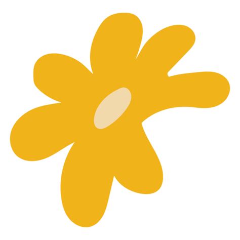Design Png E Svg De Margarida Amarela Plana Distorcida Para Camisetas