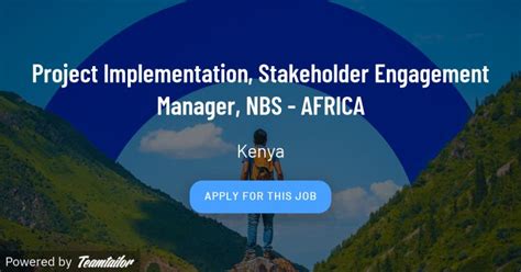 Project Implementation Stakeholder Engagement Manager Nbs Africa