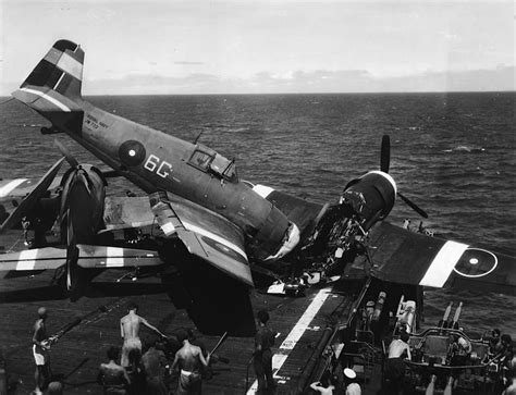 Asisbiz Fleet Air Arm 809NAS Grumman Hellcat II 6G JW723 Accident On