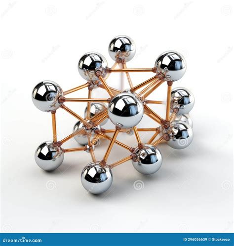 Powerful Symbolism Detailed 3d Model Of Metallic Complex Spheres Stock Illustration