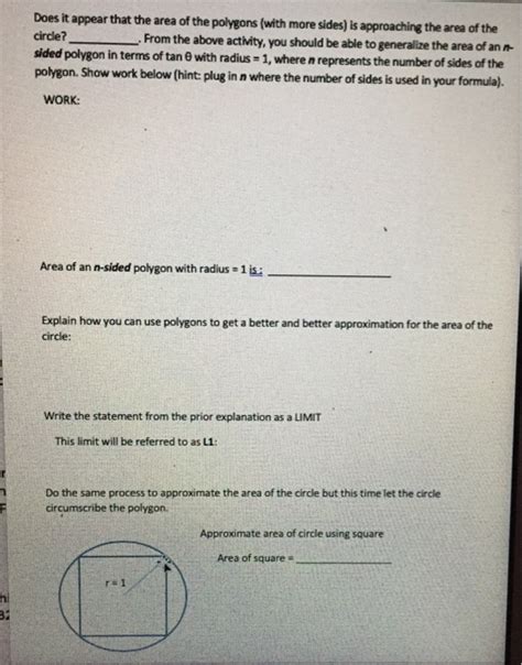 Solved Does It Appear That The Area Of The Polygons With Chegg