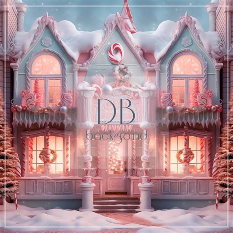 Candy Storefront Digital Background Candy Store Digital Background Whimsical Christmas