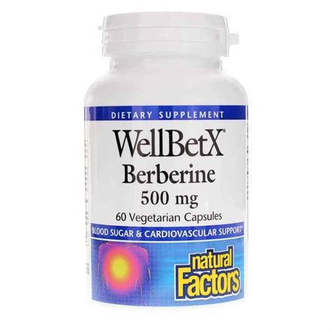 WellBetX Berberine 500 Mg, Natural Factors