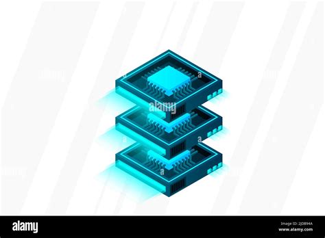 quantum computer large data processing server room artificial intelligence data base concept