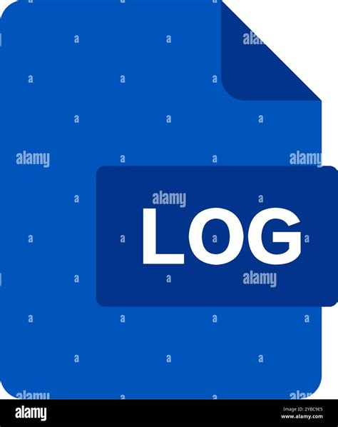 Flat Design Blue Log File Icon Editable Vector Stock Vector Image