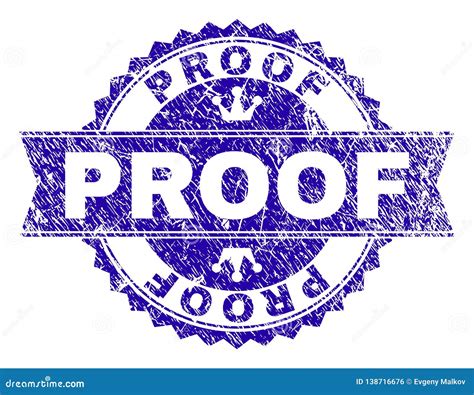 Scratched Textured PROOF Stamp Seal With Ribbon Stock Vector Illustration Of Stamp Design