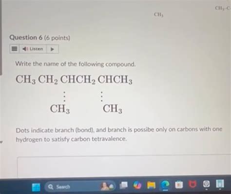 Solved Question 6 (6 ﻿points)Write the name of the following | Chegg.com
