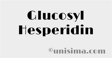Glucosyl Hesperidin