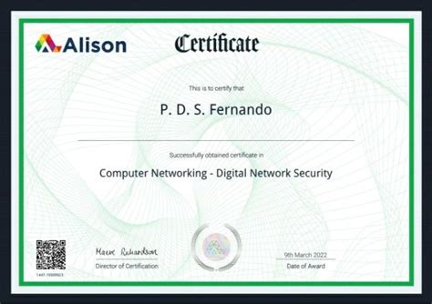 Dilusha Sindutharu On Linkedin Completed Cybersecurity Networksecurity