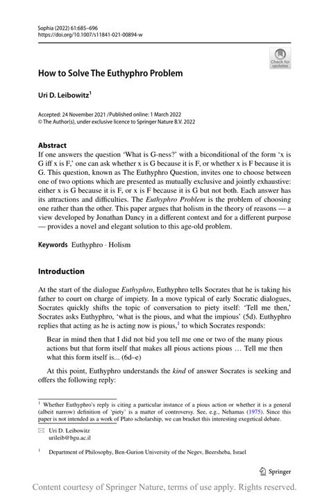 How To Solve The Euthyphro Problem