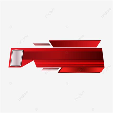 Shiny Red Title Bar Label Banner Lower Third Bar Label Banner Lower