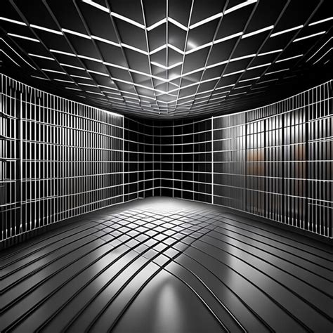 Premium Photo 3d Wireframe Black Grid Room Texture Background