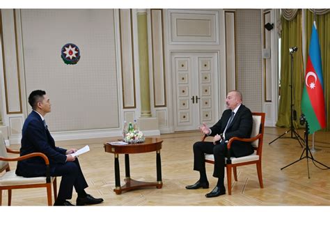 Президент Азербайджана Ильхам Алиев дал интервью китайской