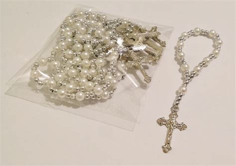 Mini Terço Branco Loja Artesa Naty Elo7 Produtos Especiais