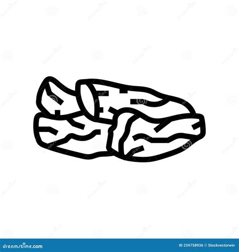 番木瓜干果线图标矢量图 库存例证 插画 包括有 魅力 弯脚的 特写镜头 日期 成份 饮食 点心 259758936