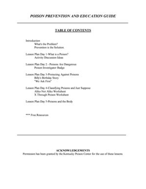 Fillable Online Dphhs Mt POISON PREVENTION AND EDUCATION GUIDE Dphhs Mt Fax Email Print